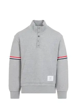 Thom Browne Thom Browne Funnel Neck Pullover Men Gray