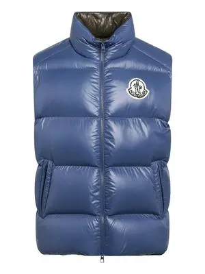 Moncler Moncler Light Blue Padded Gilet In Nylon Laque Men Blue