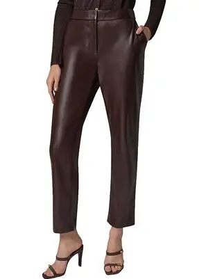 Donna Karan New York Faux Leather Slim Pants - Espresso