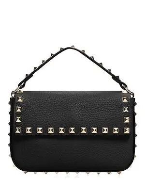 Valentino Garavani Mini Rockstud Leather Top Handle Bag - Black Multi