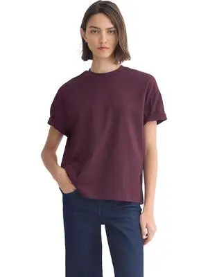 Everlane Forever Jersey Oversized Tshirt Deep Plum