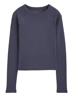 Everlane RetroSoft Cotton Raglan Shirtd Crew Graystone