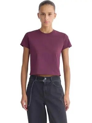 Everlane Forever Jersey Shrunken Crew Deep Plum