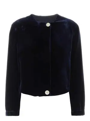 Giorgio Armani Dark Velvet Jacket - Blue