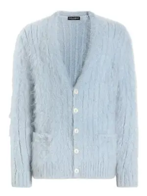 Dolce & Gabbana Mohair Cardigan - Grey