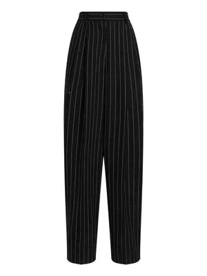 Dolce & Gabbana Pinstripe Virgin Wool Trousers - Multicolor