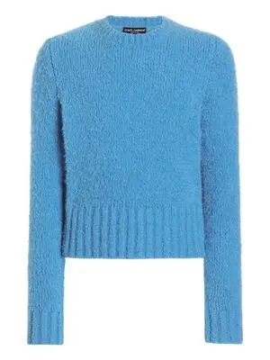 Dolce & Gabbana Bouclé-effect Pullover - Azure