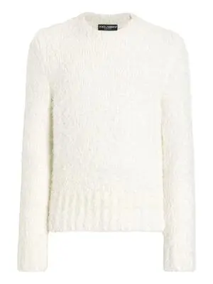 Dolce & Gabbana Bouclé-effect Pullover Beige
