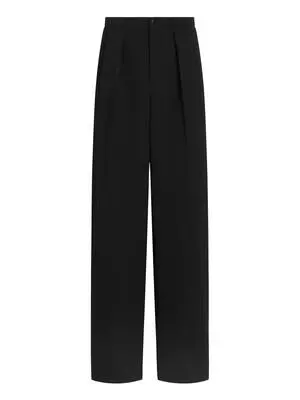 Dolce & Gabbana Wool Gabardine Trousers - Black