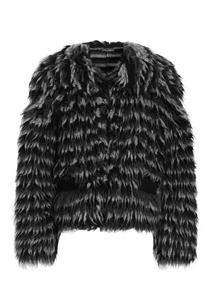 Dolce & Gabbana Fur-effect Knit Cardigan Multicolor