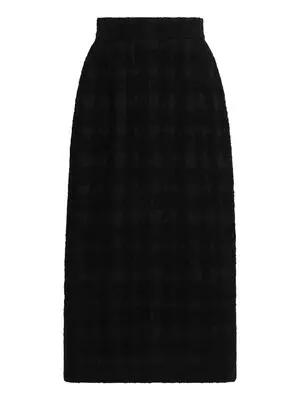DOLCE & GABBANA Wool-blend Check Bouclé Skirt