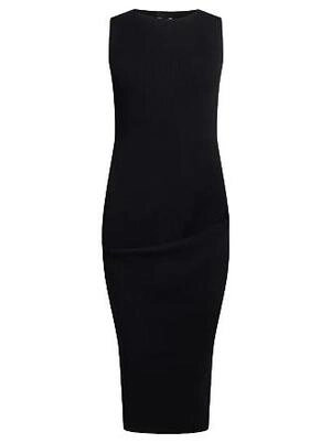 Rick Owens Midi Dress Size Viscose, Polyester - Black