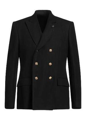 LARDINI Blazer Size Linen - Black