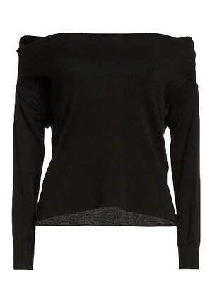 CARLA G. Sweater Size Wool, Acrylic - Black