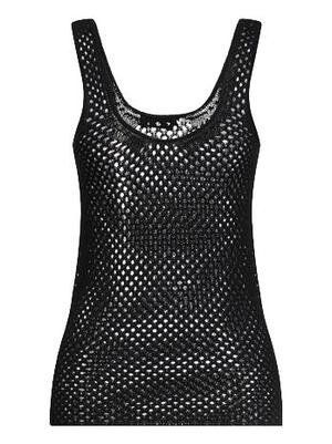 LANEUS Woman Top Black Size 4 Cotton
