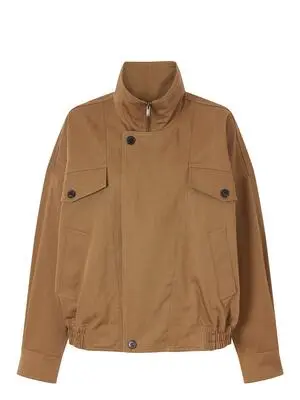 Saint Laurent Cotton-twill Jacket - Brown