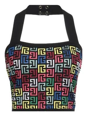 Balmain Top Size Viscose, Polyester, Polyamide - Black