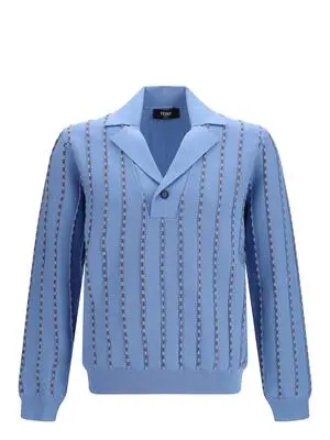 Fendi Trompe-l'œil Selleria Knit Sweater - Blue