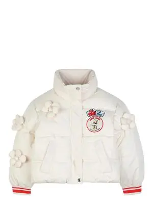 Marc Jacobs The Daisy Puffer Jacket In Size - Ivory