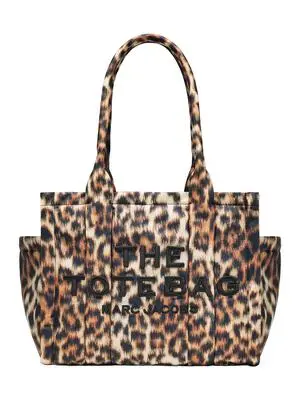 Marc Jacobs Medium Tote Bag In Leopard Puffy Nylon - Brown Multi