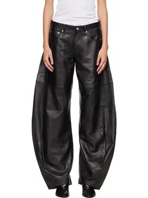 R13 Polished Leather Trousers
