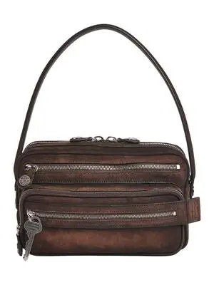 Acne Studios Waxed Leather Camero Party Shoulder Bag - Brown