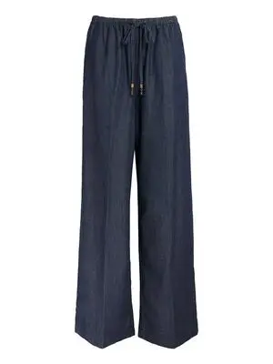 FRAME Offshore High-rise Wide-leg Jeans - Navy