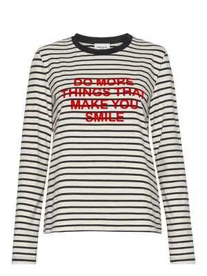 MAX MARA Stripe Slogan T-shirt