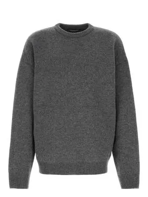 Balenciaga Long-sleeve Crew-neck Sweater - Anthracite