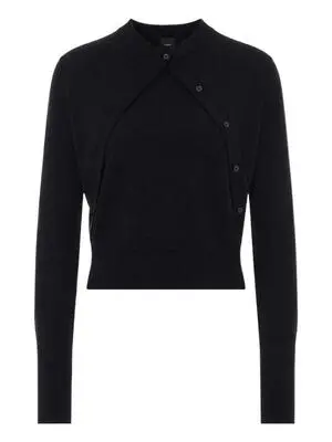 Pinko Asymmetric Long Sleeved Jumper - Black