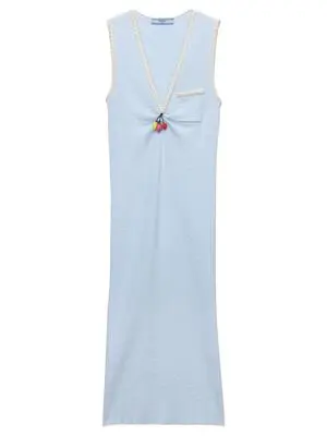 Prada Cotton Bouclé Dress - Sky-blue