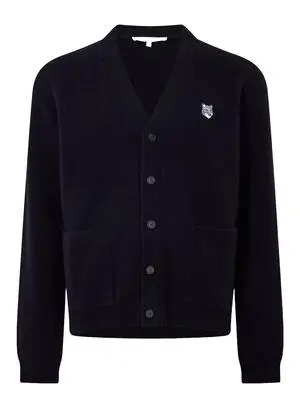 Maison Kitsuné Vneck Knit Cardigan - No