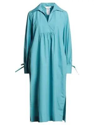Max Mara Solid-color Long-sleeve Shirt Dress - Blue