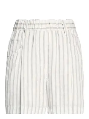 Brunello Cucinelli Striped Shorts  Grey