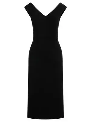 Dolce & Gabbana Sleeveless Solid-colored V-neck Dress - Black