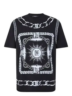Balmain Sleeve Tee Decorated - Black