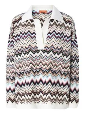 MISSONI Missoni Oversized Zig Zag Polo Shirt