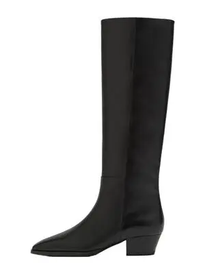 AeydĒ Medea Mid-heel Knee-high Boots - Black
