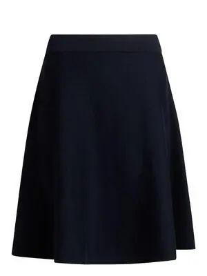 Max Mara Wool Knit Umbrella Skirt - Blue