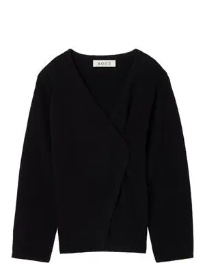 RÓHE Róhe Off-Shoulder Wrap Cardigan