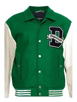 DSQUARED2  Varsity-style Casual Bomber Jacket