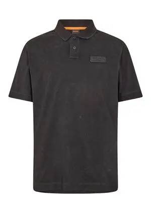 HUGO BOSS Washed Vintagelook Collared Shortsleeve Polo