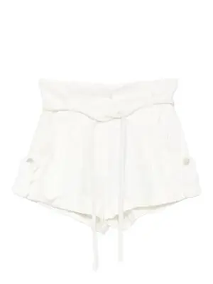 Farm Rio Lace-up Shorts - White