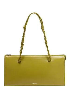 JIL SANDER Tangle Tent Leather Shoulder Bag - Chartreuse