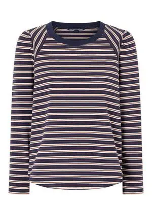 Veronica Beard Mason Baseball Striped Cotton-blend Jersey T-shirt Multi
