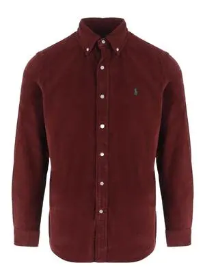 Polo Ralph Lauren Polo Ralph Lauren Ribbed Velvet Shirt Red