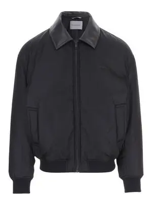 Balenciaga Nylon Jacket With Logo - Black
