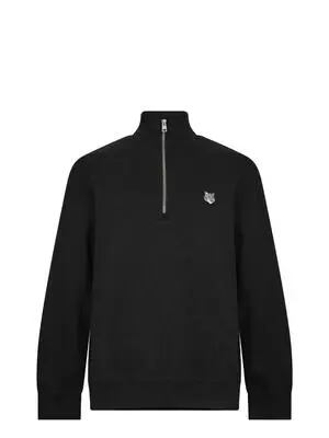 Maison Kitsuné Half-zipper Fleece Jacket - Black