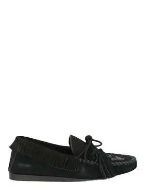 Isabel Marant Étoile Suede Fringe Loafers - Black