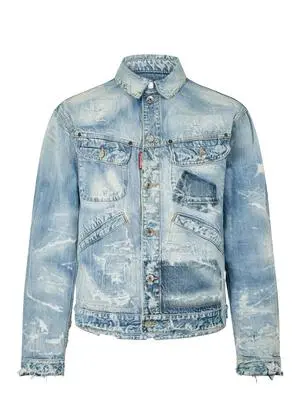 Dsquared2 Washed Denim Jacket - Blue